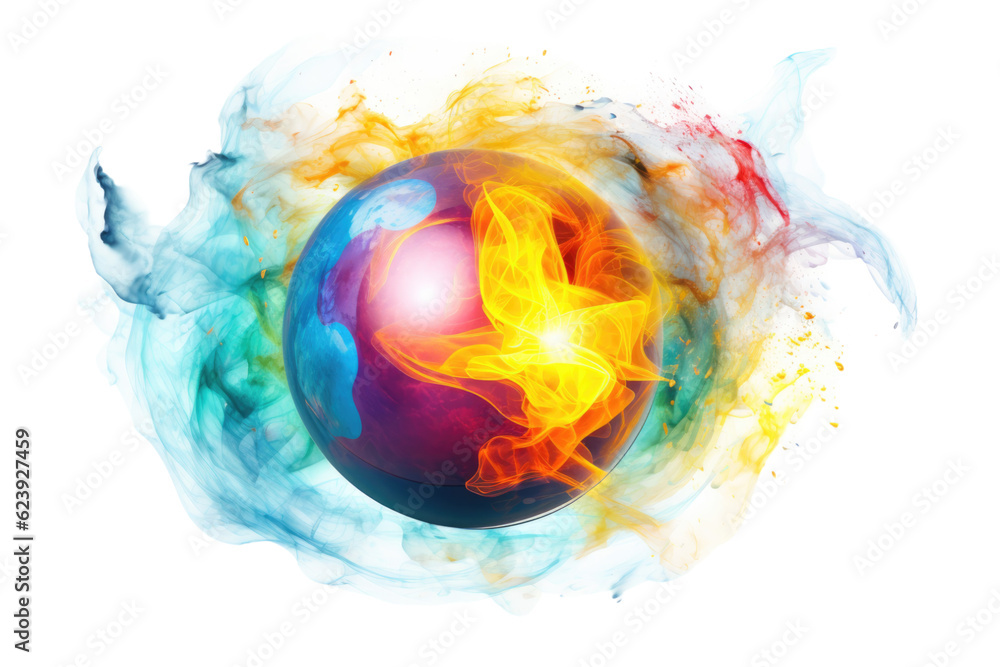 colorful particulate matter spinning at light speed, abstract shape ...