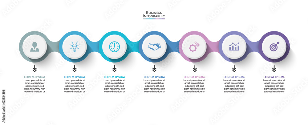 Poster Business data visualization timeline infographic icons designed ...