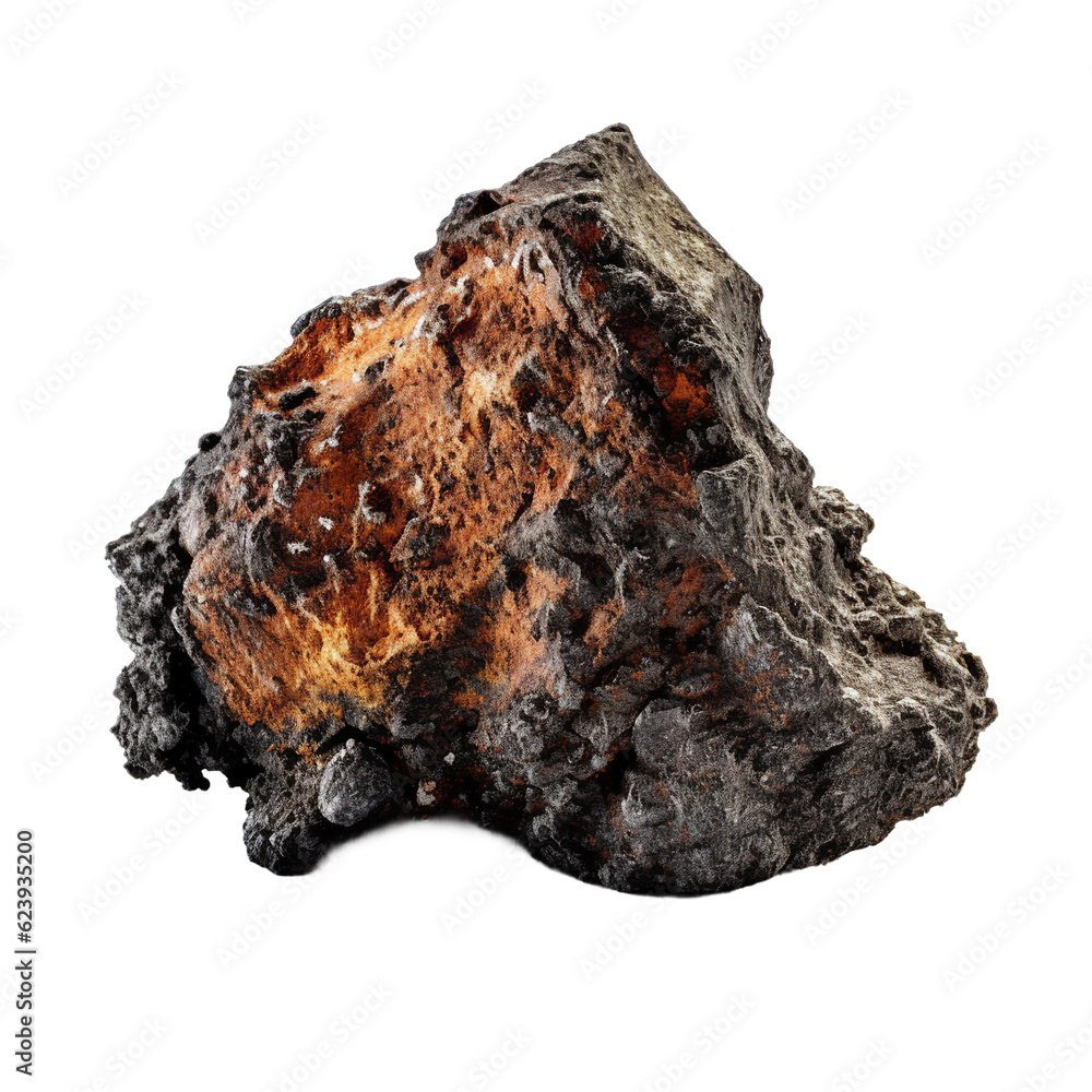 Igneous rock. isolated object, transparent background Stock-Foto ...