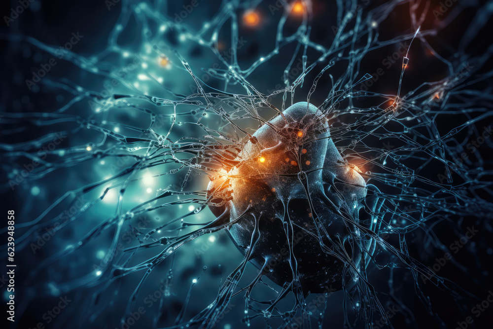 Colorful brain, depression, Alzheimer, nerve system, ALS, TIA, Ataxia ...