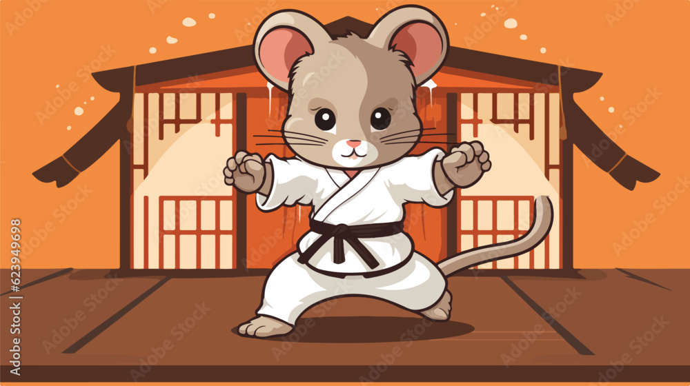 A cute mouse Vector Logo Icon Sports Mascot flat illustration ...