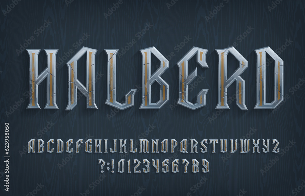 Poster Halberd alphabet font – Wall Art | UkPosters