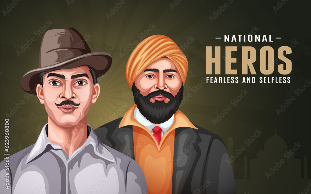 Vector illustration of freedom fighters. Poster, banner, and printable ...