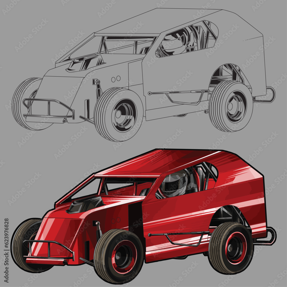 red drag race racing car isolated in white background for business ...