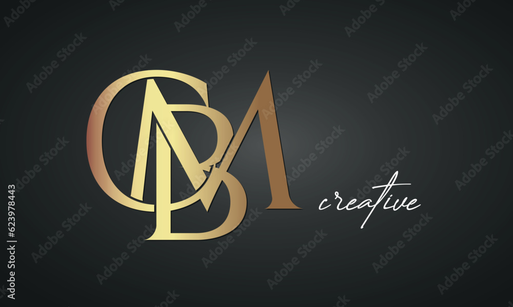 luxury letters CBL golden logo icon premium monogram, creative royal ...