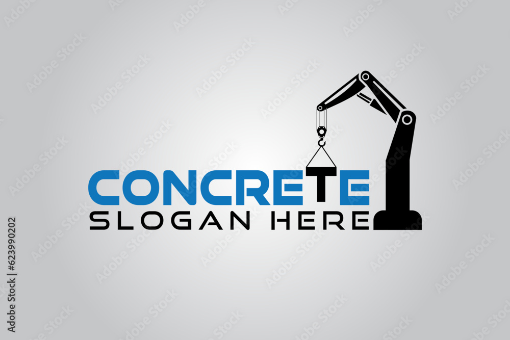 Concrete Construction logo Design template element vector Stock Vector ...