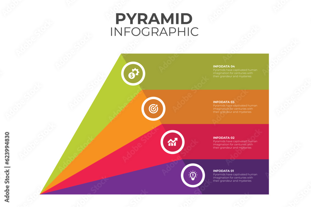 Vector pyramid up arrows infographic, diagram chart, triangle graph ...
