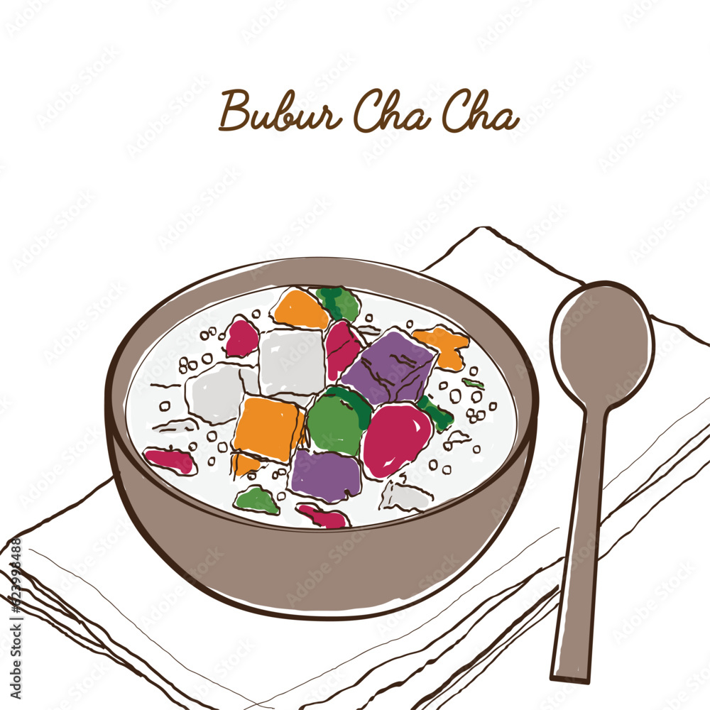 Bubur Cha Cha or chacha, Malaysian and singapore style coconut milk ...
