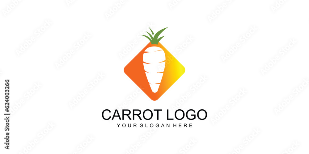 Simple carrot logo design with unique concept| organic food| premium ...