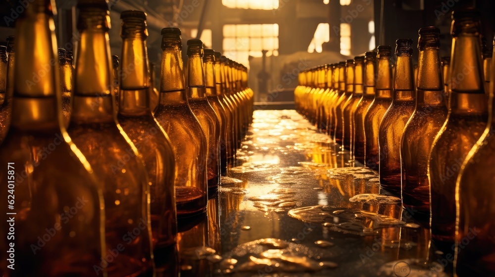 In the depths of a beer factory Created With Generative AI Technology ...
