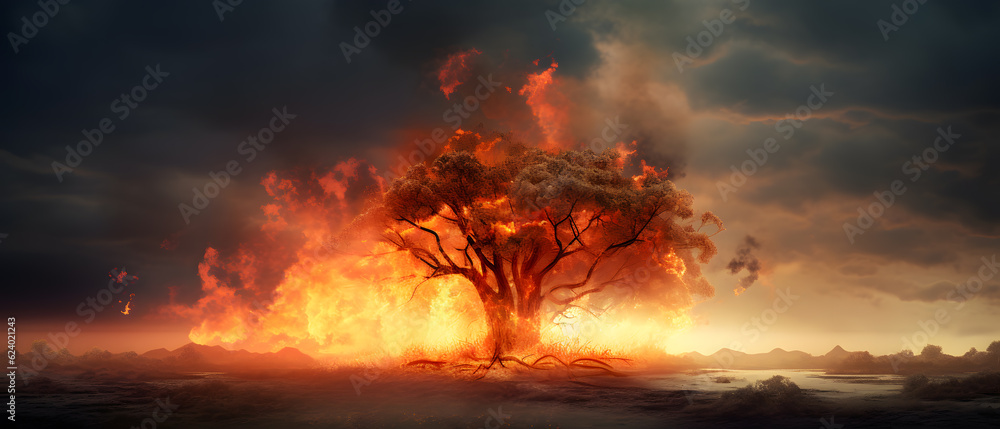 Climate change, Wildfires release carbon dioxide (CO2) emissions and ...