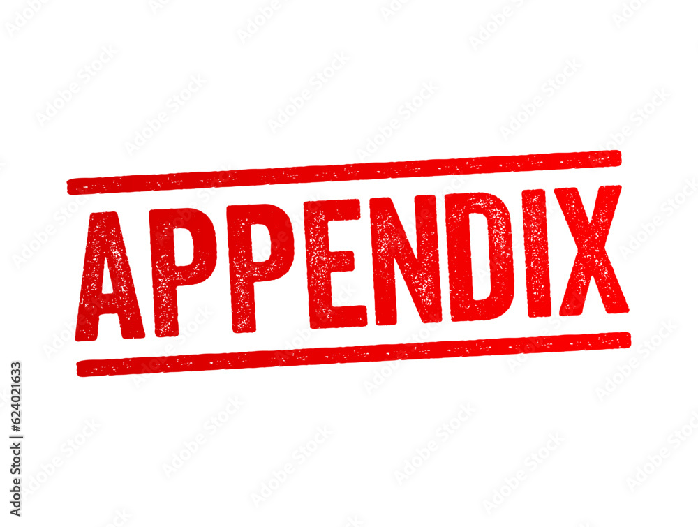 Vetor de Appendix is a finger-like, blind-ended tube connected to the ...