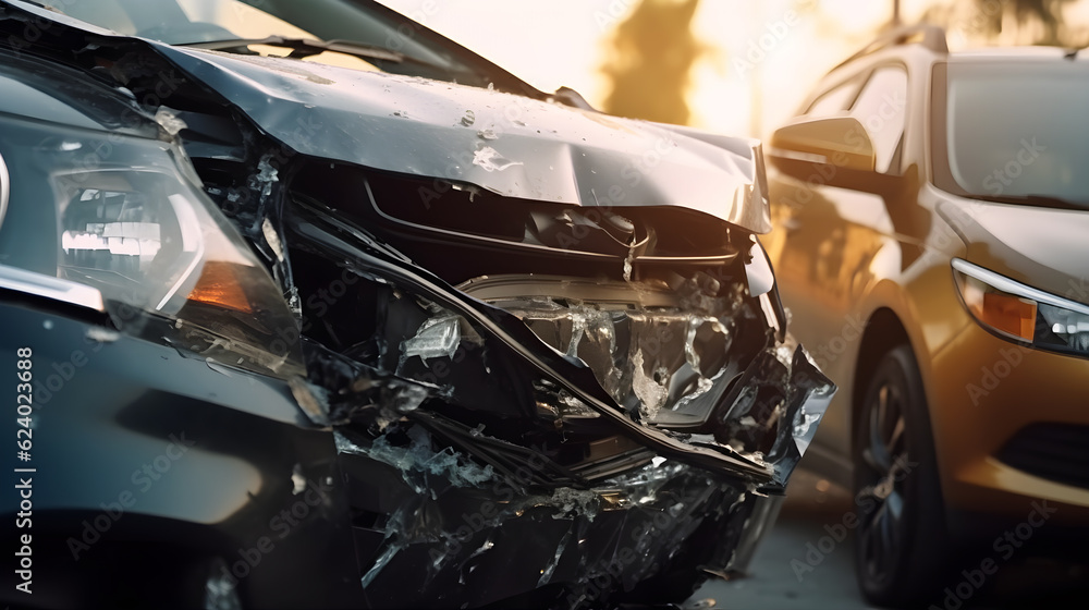 traffic accident car crash on the road Stock Photo | Adobe Stock