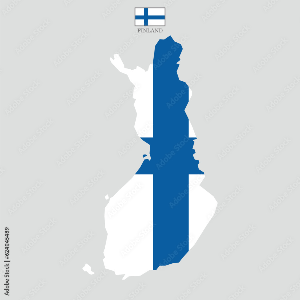 Finland map background with flag. Finland map isolated on white ...