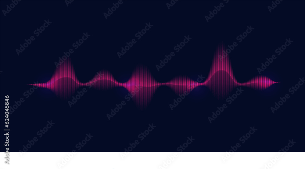 Sound wave technology background, flowing wave lines. Design element ...