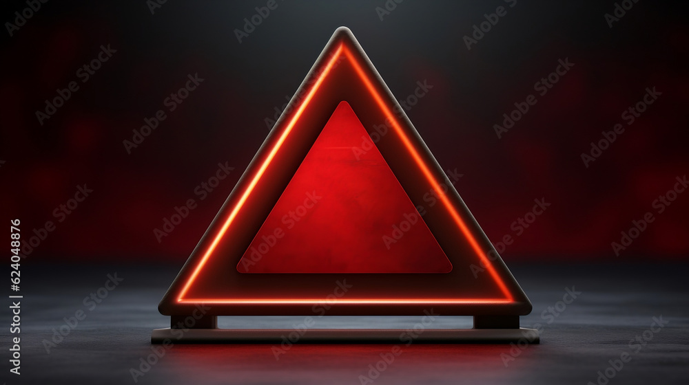 Realistic red caution warning sign for attention exclamation mark ...