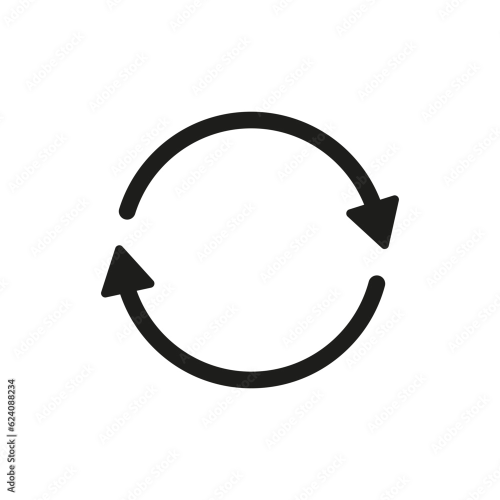 Circle arrow vector icon. Recycling icon. Circular vector arrow ...