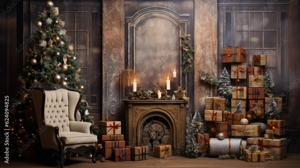 Beautiful Colorful Festive Christmas Backdrop Wallpaper Texture ...