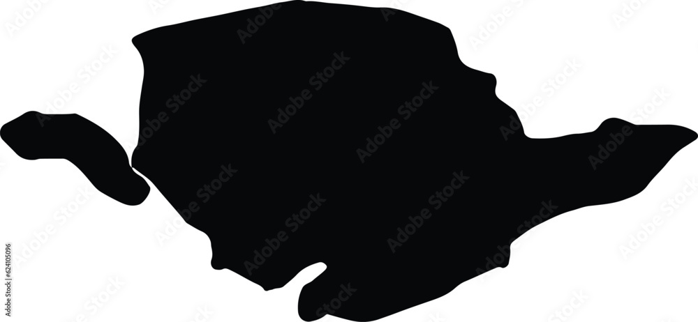 Silhouette map of Anglesey United Kingdom with transparent background ...