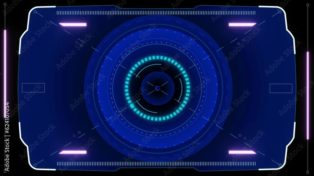 Futuristic digital technology HUD video frame. Technology HUD template ...