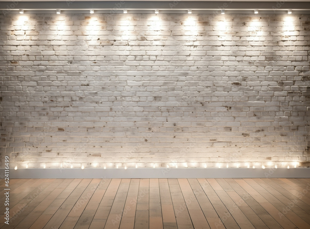 White background decoration design spotlight wooden light presentation ...