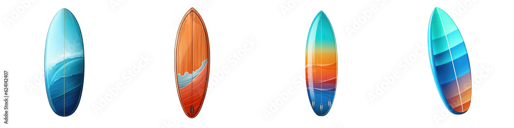 Surfboard clipart collection, vector, icons isolated on transparent ...