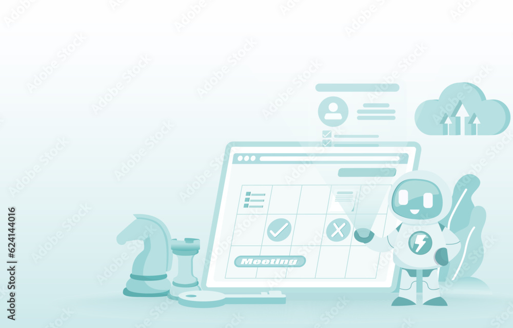 Artificial Intelligence (AI) technology and manage work schedule. Display daily schedules and ...