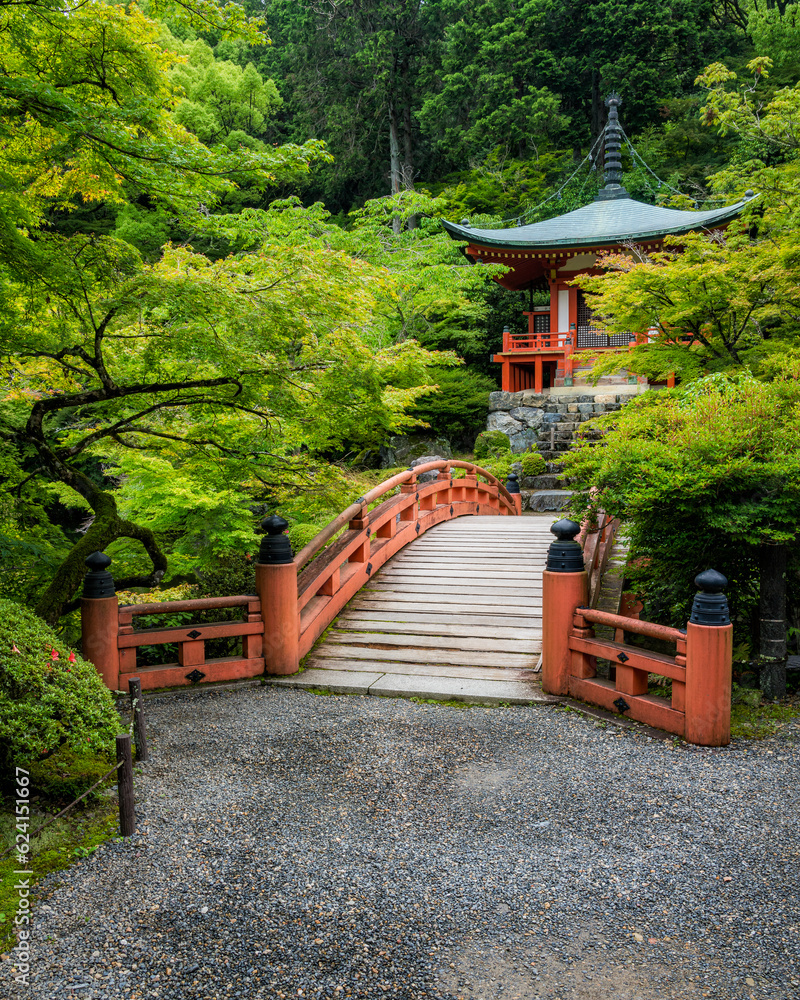 Poster The beautiful Daigo-ji Temple and its garden during summer ...