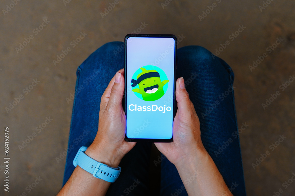 July 16, 2023, Brazil. In this photo illustration, the ClassDojo logo ...