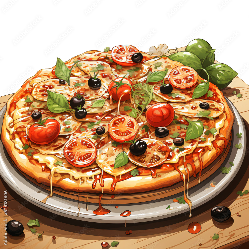 clipart pizza isolated on transparent background Stock Illustration ...
