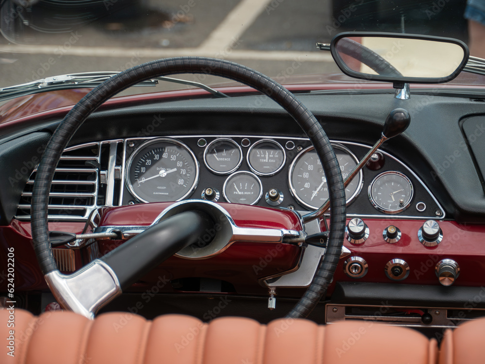 GERMANY - JUL 16, 2023: Interior Background of a Citroen DS by Henri ...