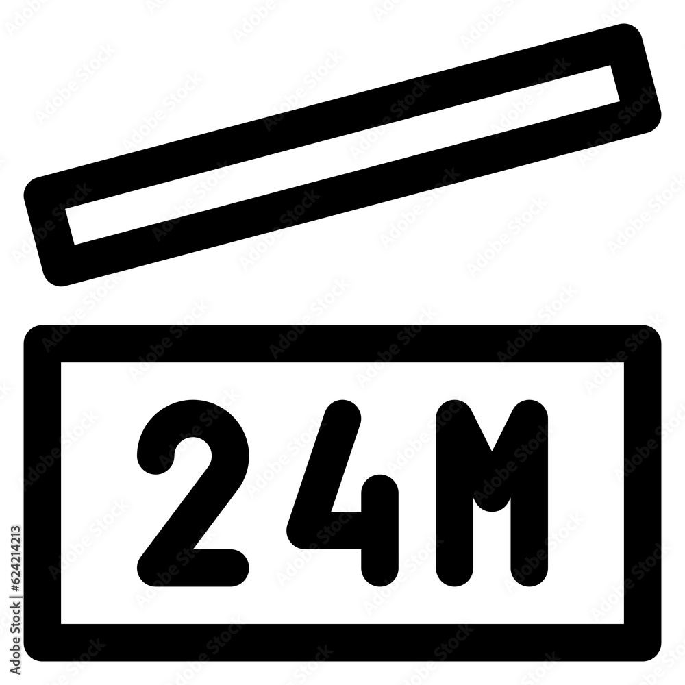 24 m Shelf life Icon Symbol For Packaging Design Standart Stock Vector ...