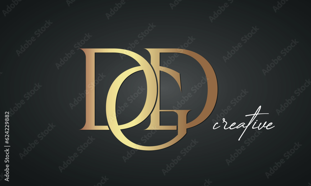luxury letters DGD golden logo icon premium monogram, creative royal ...