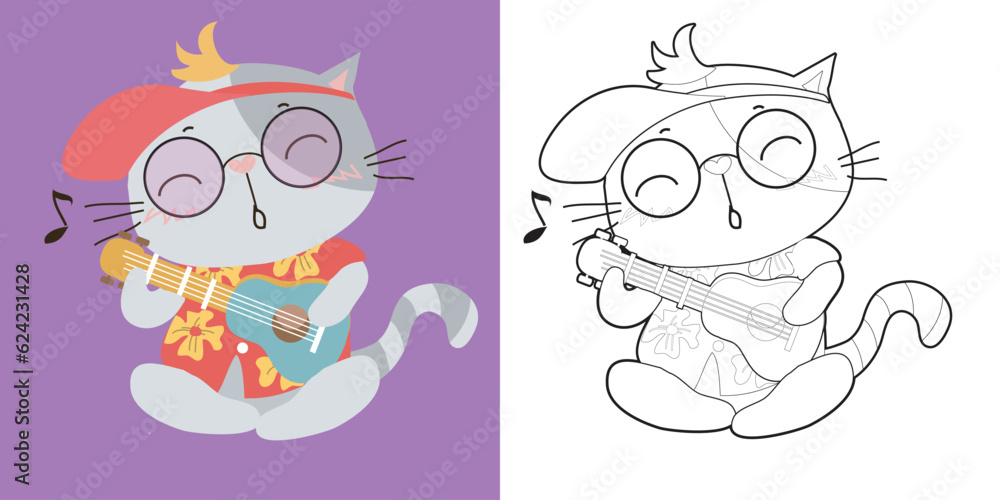 Coloring worksheet page. Fun activity for kids. Educational printable ...