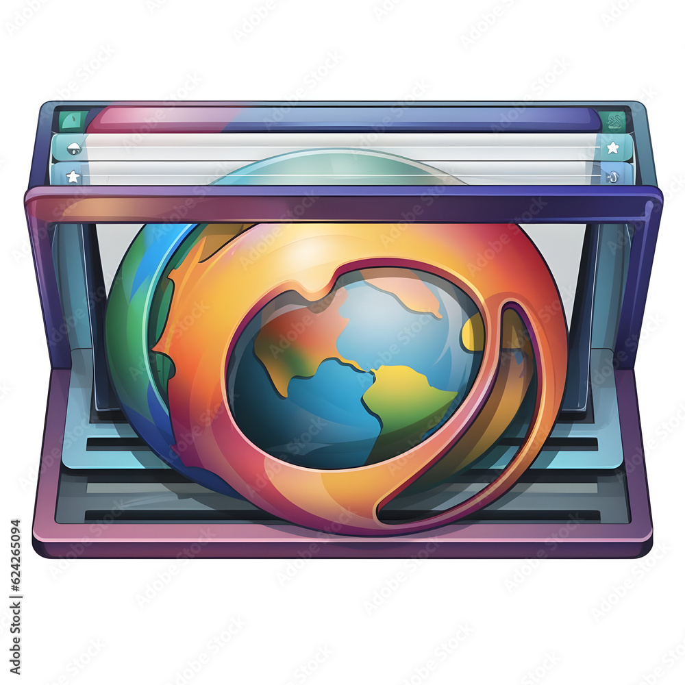 Icon of a browser window with multiple tabs with a transparent ...