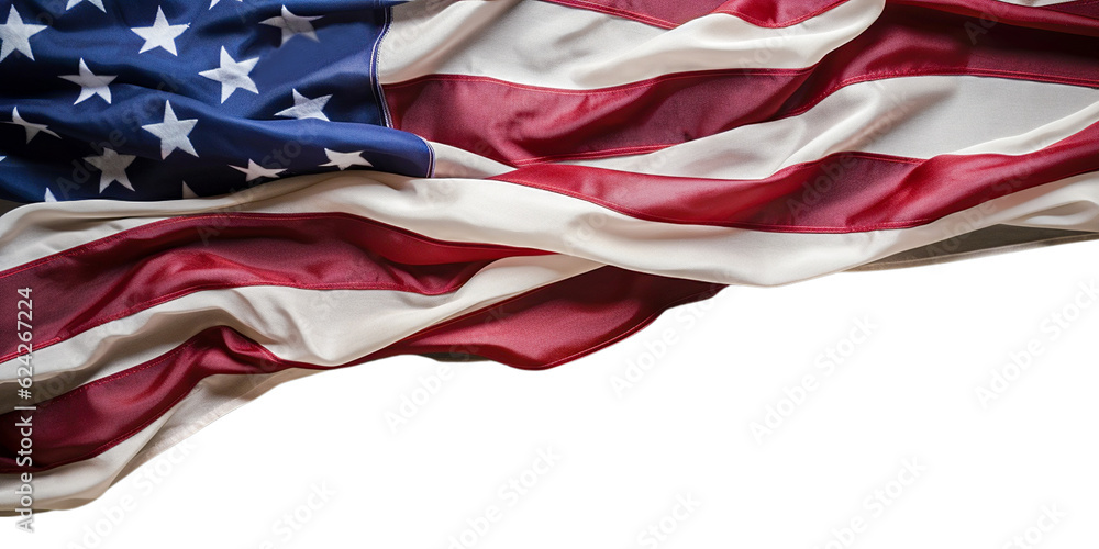 Waving american flag isolated on transparent background Stock Photo ...