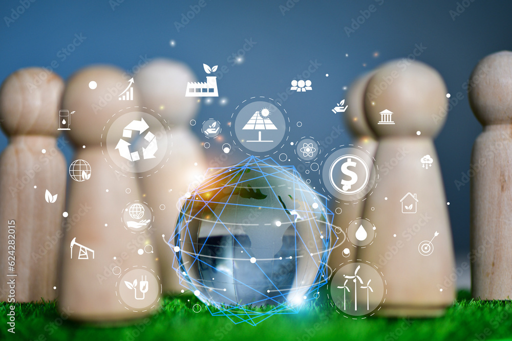 Environmental technology concept. sustainable ESG modernization ...