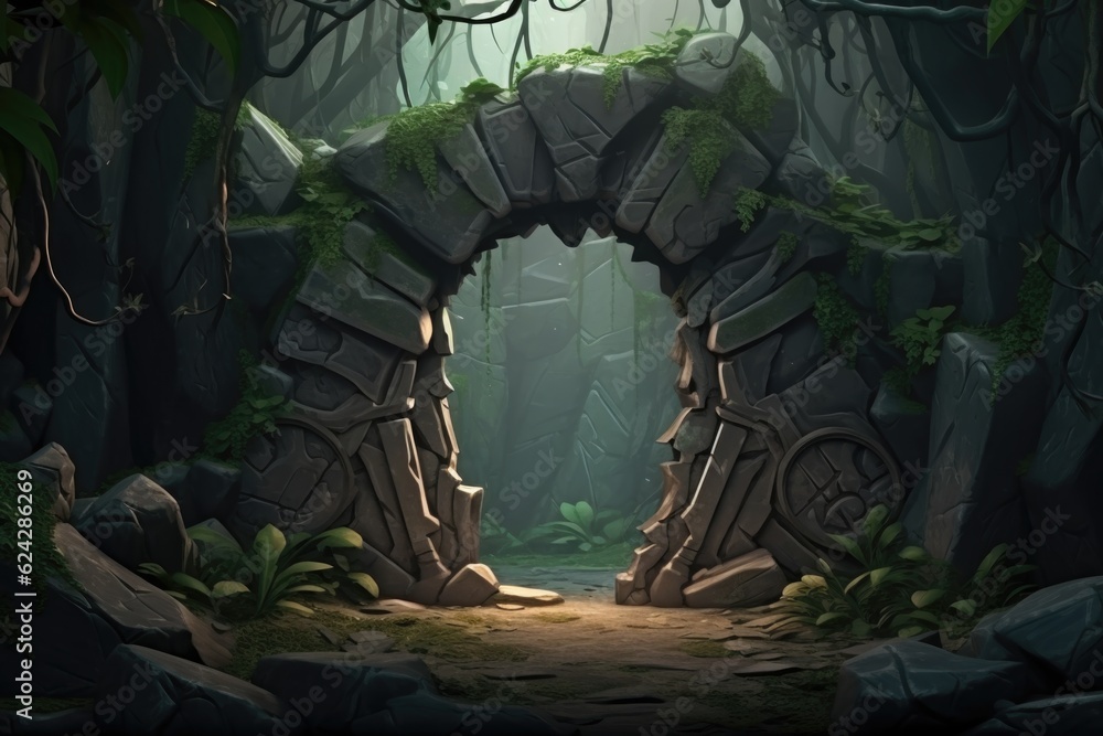 empty 3D cartoon background for kids and animation generative ai ...