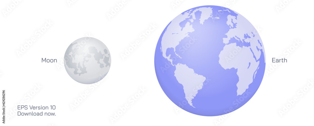 Earth and moon vector illustration. Earth icon and symbol. clipart ...