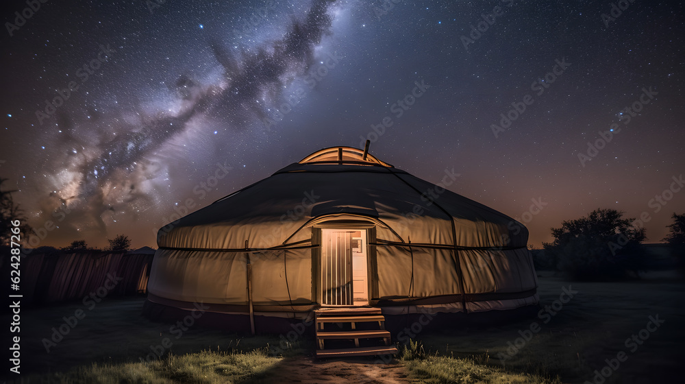 Yurt National old house of peoples of Kyrgyzstan and Asian countries ...