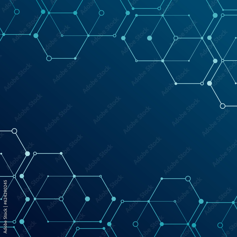 abstract hexagon footer or header border frame background element Stock ...