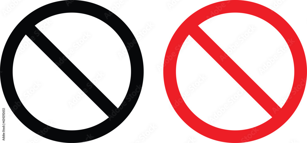 forbidden no parking icon set. road street signs. forbidden icon ...