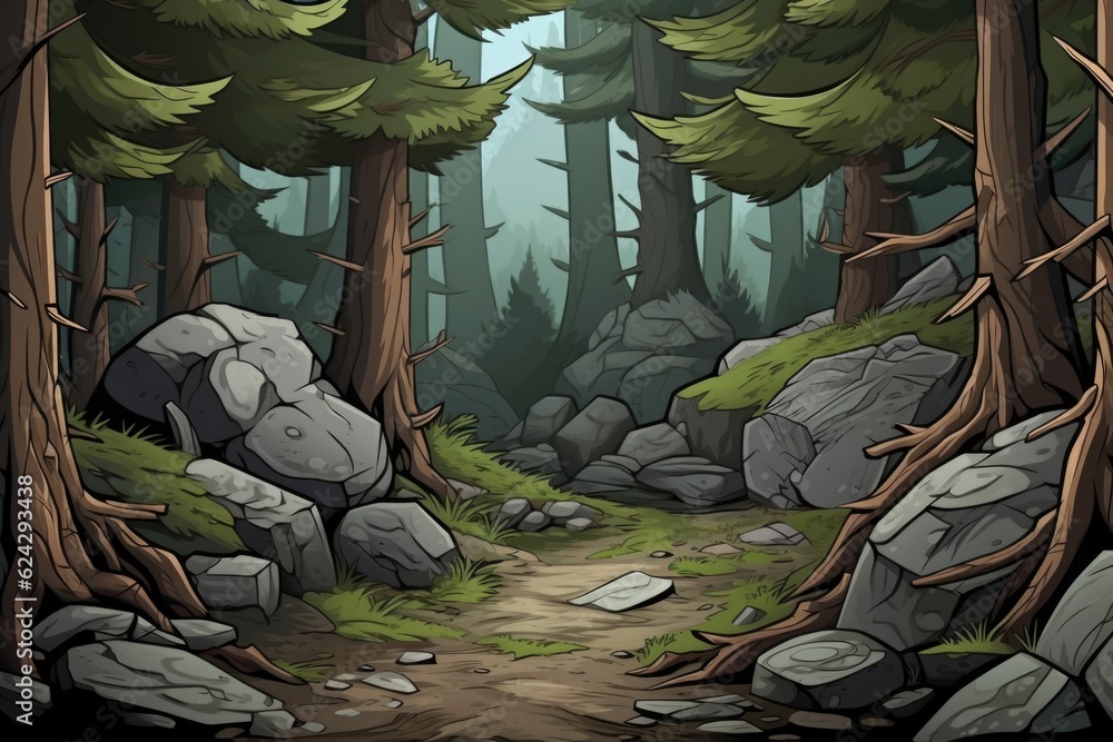 empty 3D cartoon background for kids and animation generative ai ...