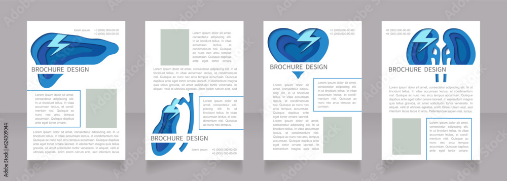 Medical laboratory tests blank brochure layout design. Vertical poster ...