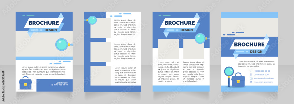 Onboarding process blank brochure design. Template set with copy space ...