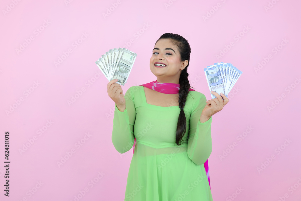 Online Winning From Fantasy Sports Demonstration By Young Indian Girl