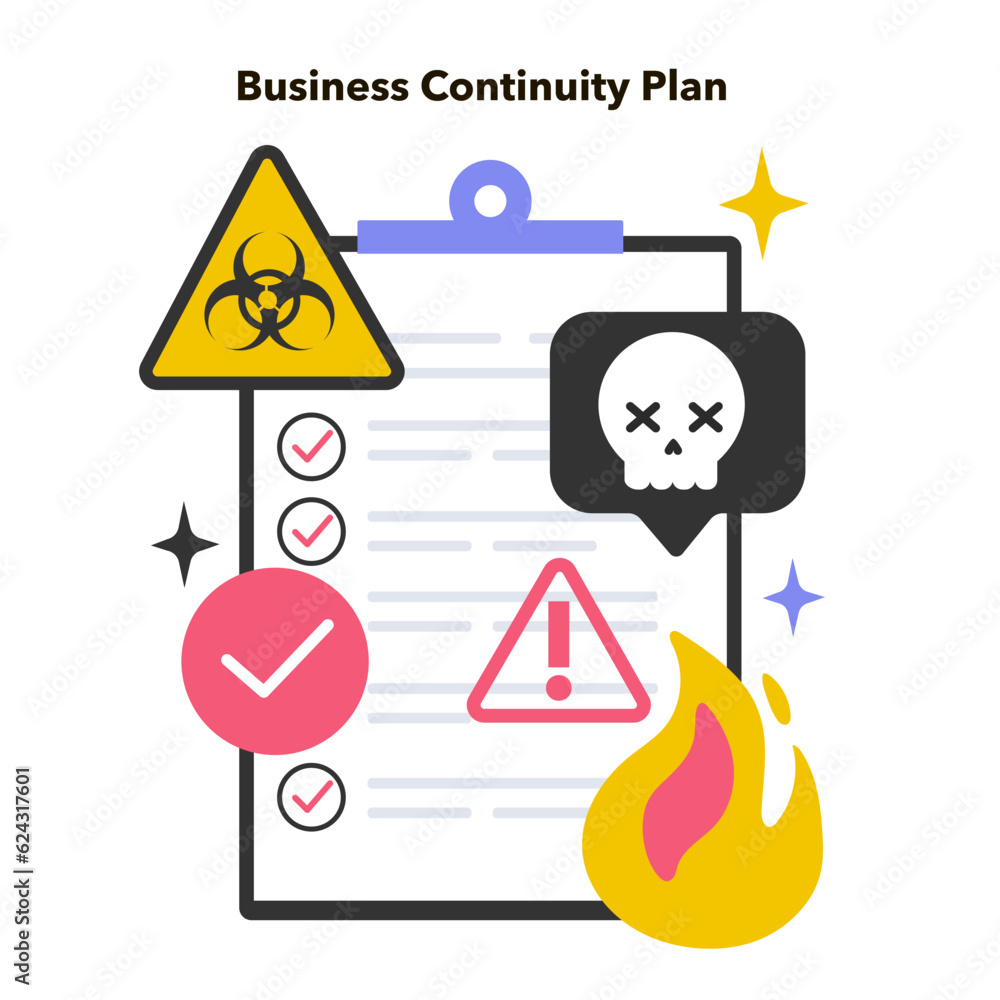 BCP or business continuity plan. Methodology of prevention and recovery ...
