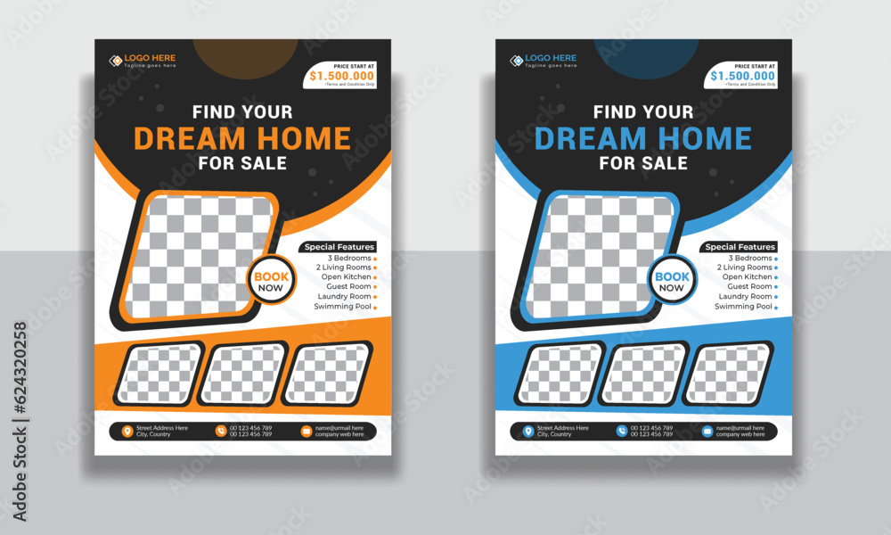 Real Estate Flyer, Corporate Real Estate Template, Unique Flyer Design ...