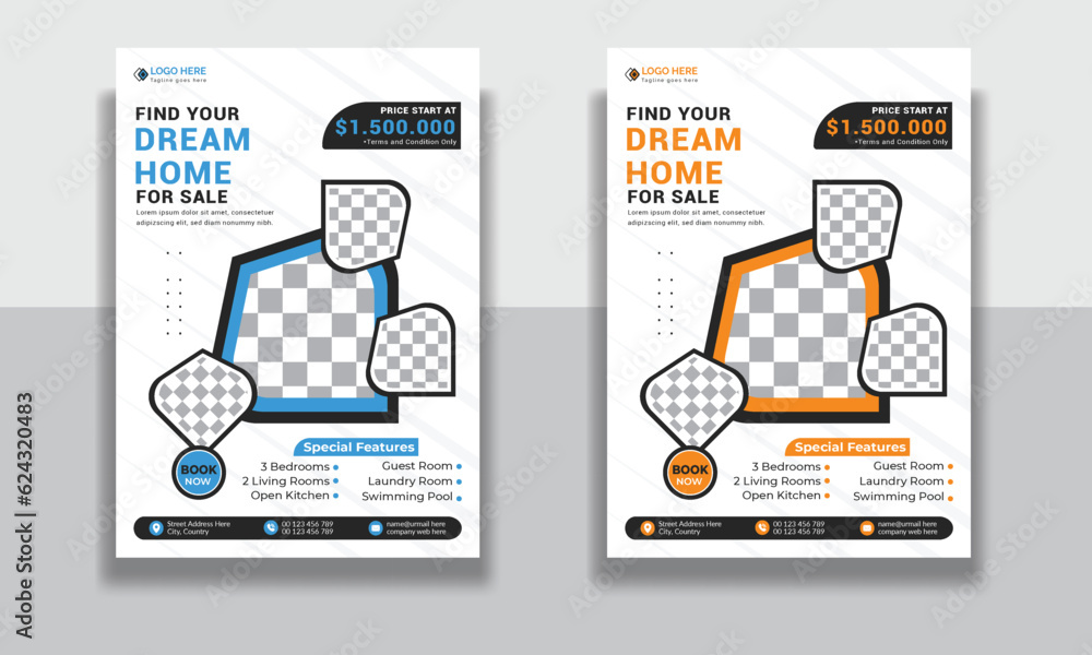 Real Estate Flyer, Corporate Real Estate Template, Unique Flyer Design ...
