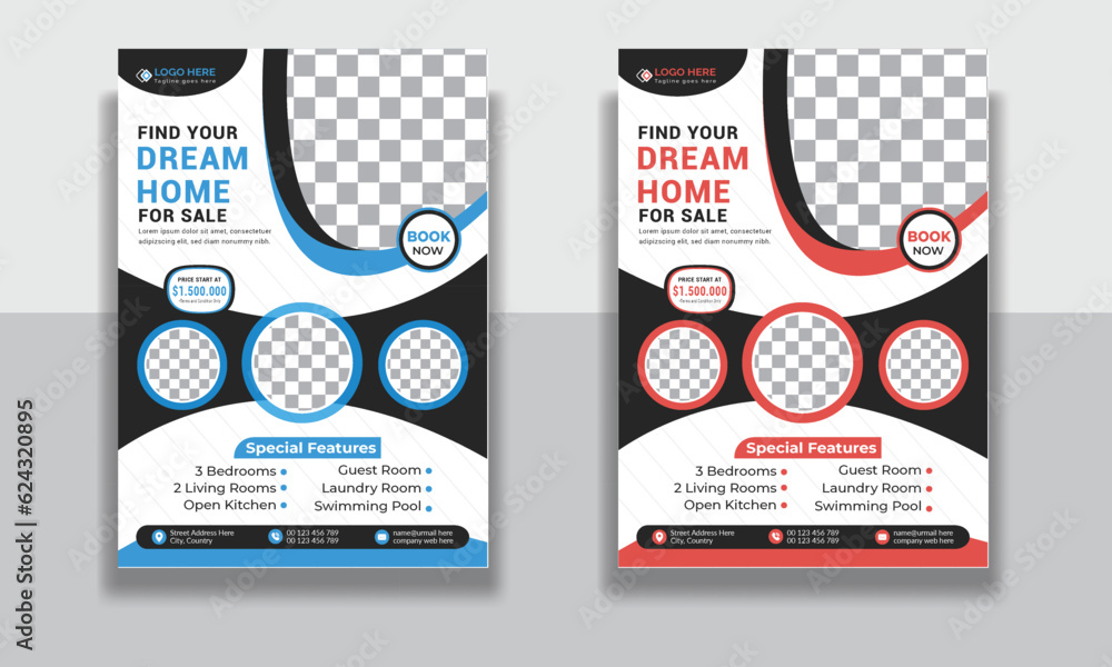 Real Estate Flyer, Corporate Real Estate Template, Unique Flyer Design ...